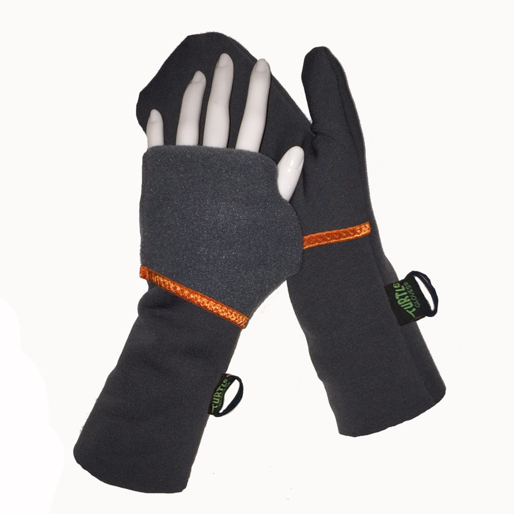 Running Mittens Midweight | TURTLE GLOVES Convertible | Winter Soft